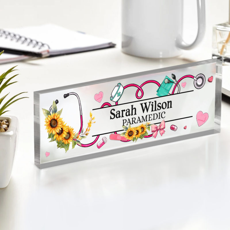 Custom Nurse Name Plate For Desk, Office Name Sign For RN, Medical ...