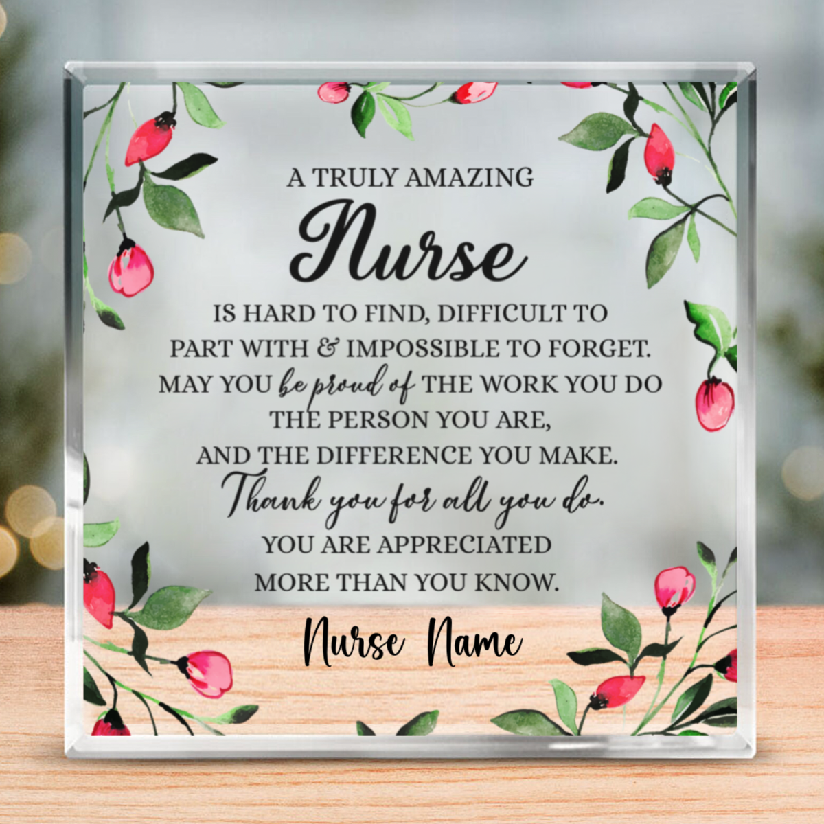 A Truly Amazing Nurse Custom Acrylic Plaque, Nurse Appreciation Gift ...