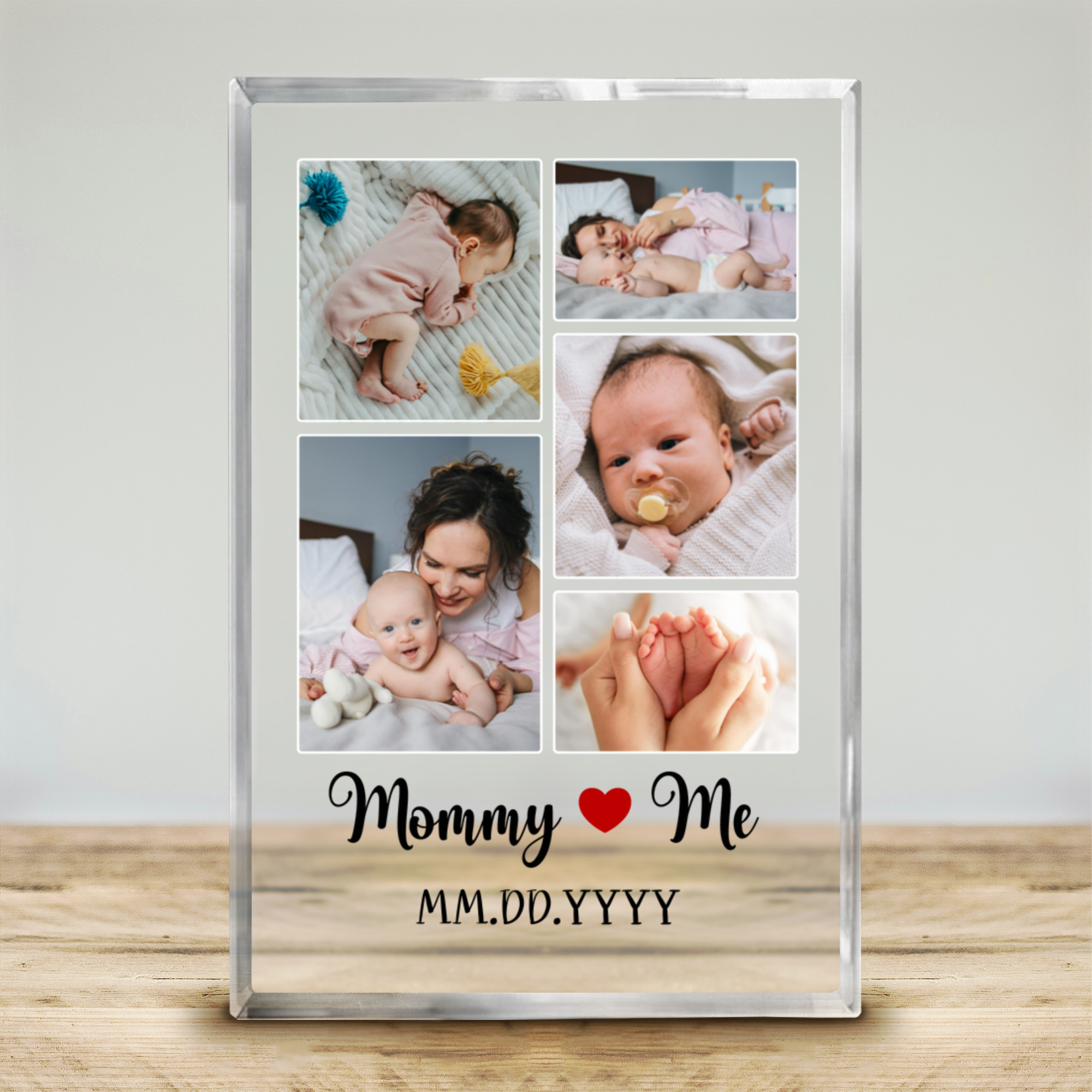 Mommy And Me Photo Collage Acrylic Block, Personalized New Mommy Gift ...
