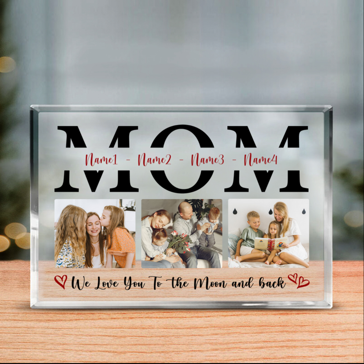 Personalized Mom Photo Acrylic Block, Custom Mom Keepsake Plaque ...