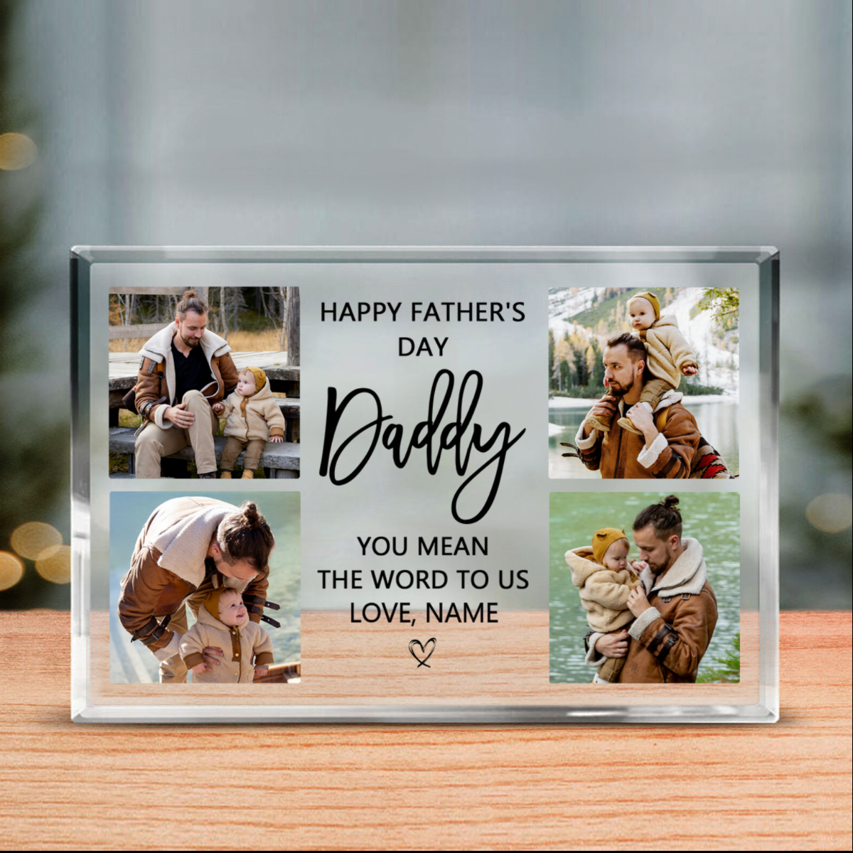 Fathers Day Photo Plaque, Custom Acrylic Gifts For Dad, Daddy Gift From ...