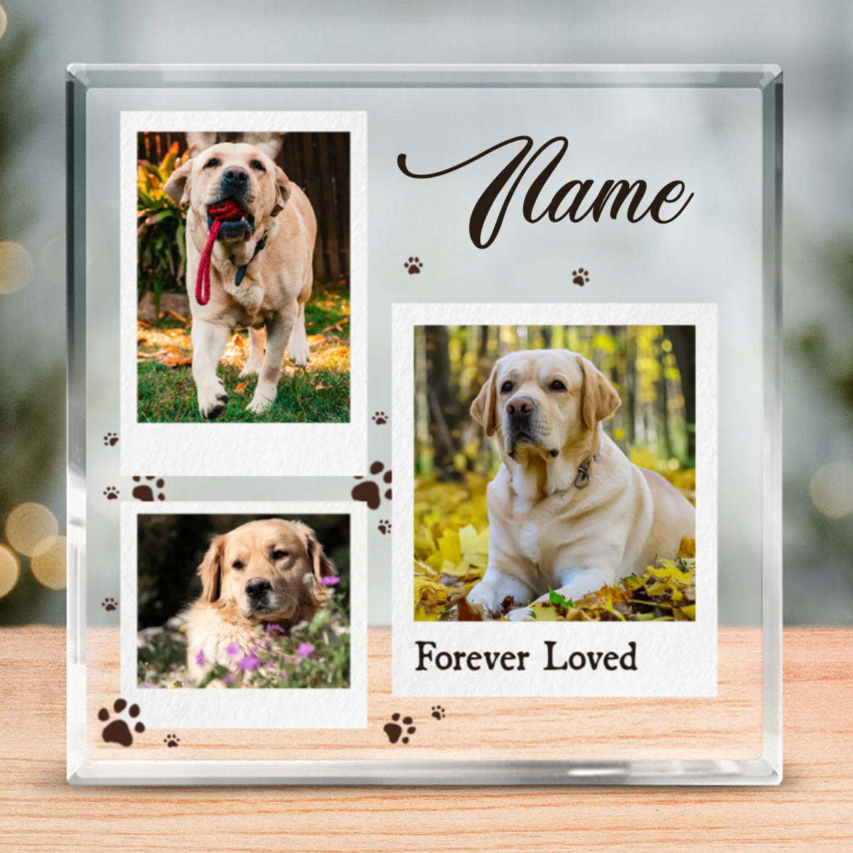 Dog Remembrance Acrylic Plaque, Dog Memorial Photo Keepsake ...