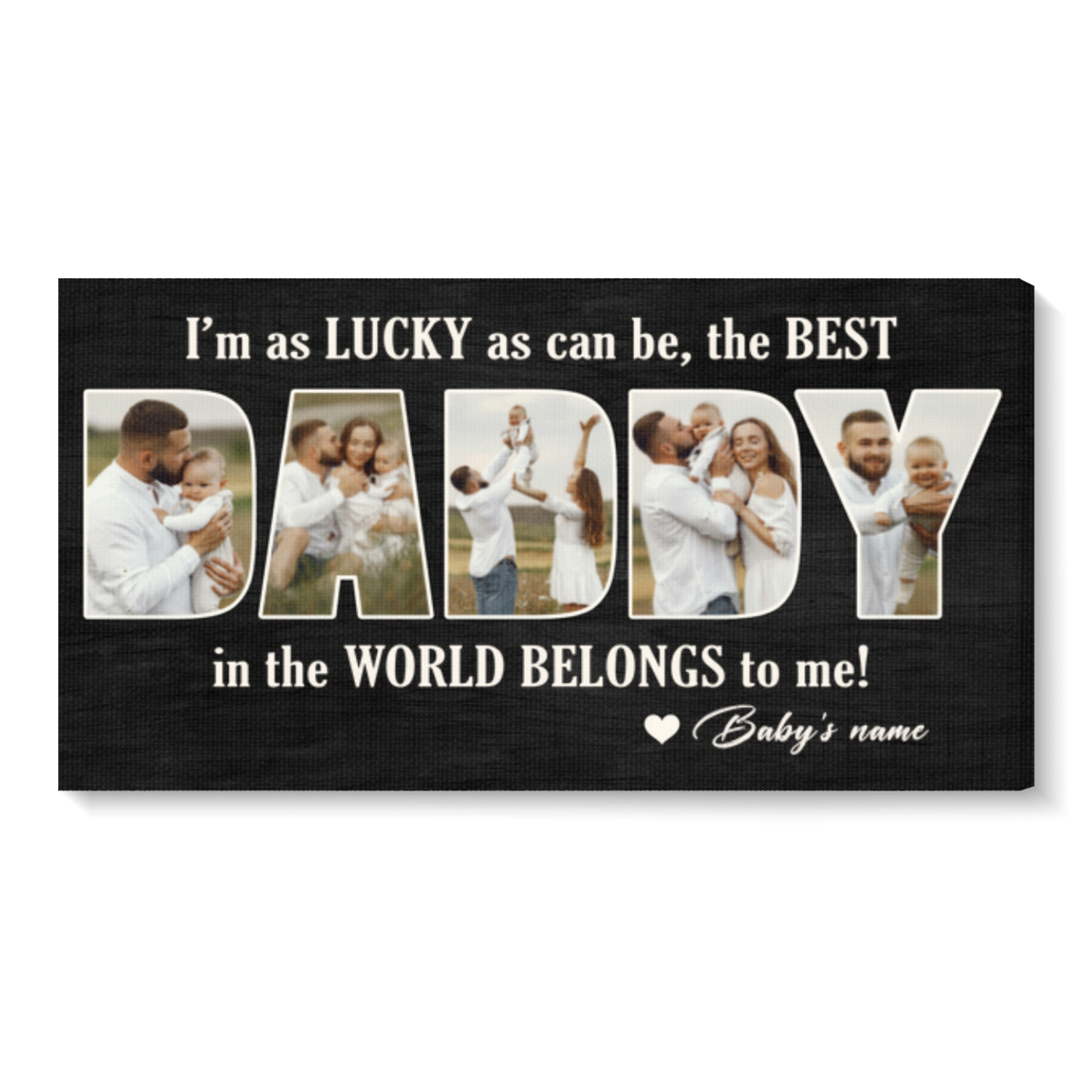 Personalized Daddy Photo Canvas - First Father's Day Gifts For Daddy ...