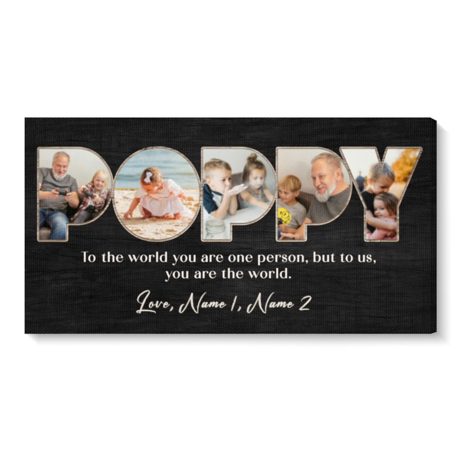Custom Poppy Photo Canvas, Christmas Gifts For Grandfather, Poppy Gifts ...