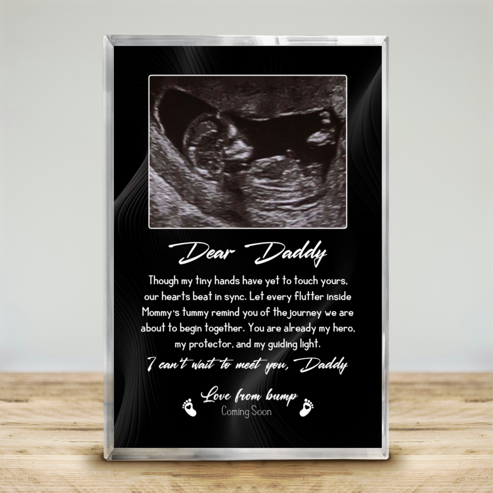 Christmas Gift For Expecting Dad, Dear Daddy Ultrasound Acrylic Plaque, Soon To Be Daddy Gift ...