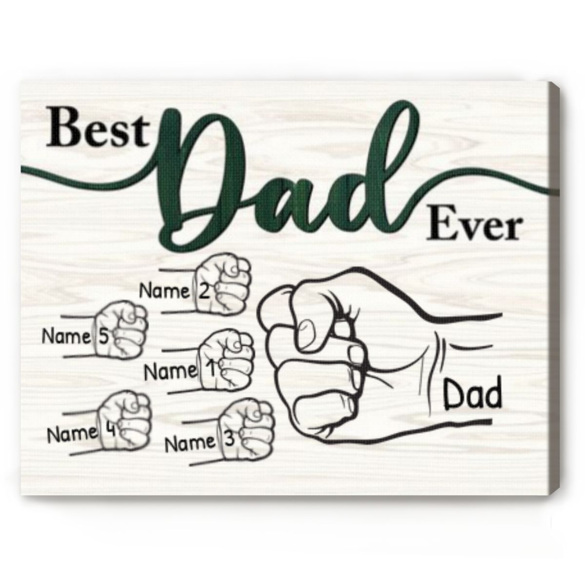 Custom Dad Sign With Kids Name, Dad Christmas Gifts From Kids, Fist ...