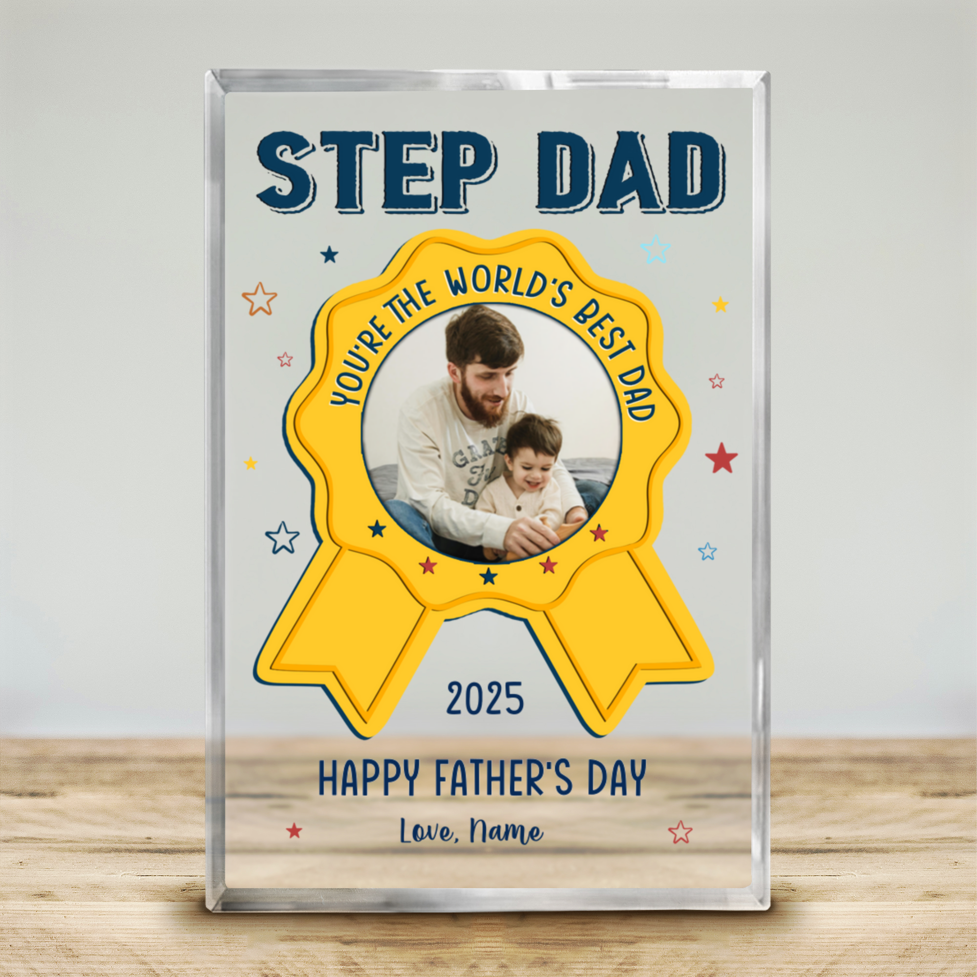 Step Dad Gifts For Fathers Day, Stepped Up Dad Acrylic Plaque, Step Dad ...