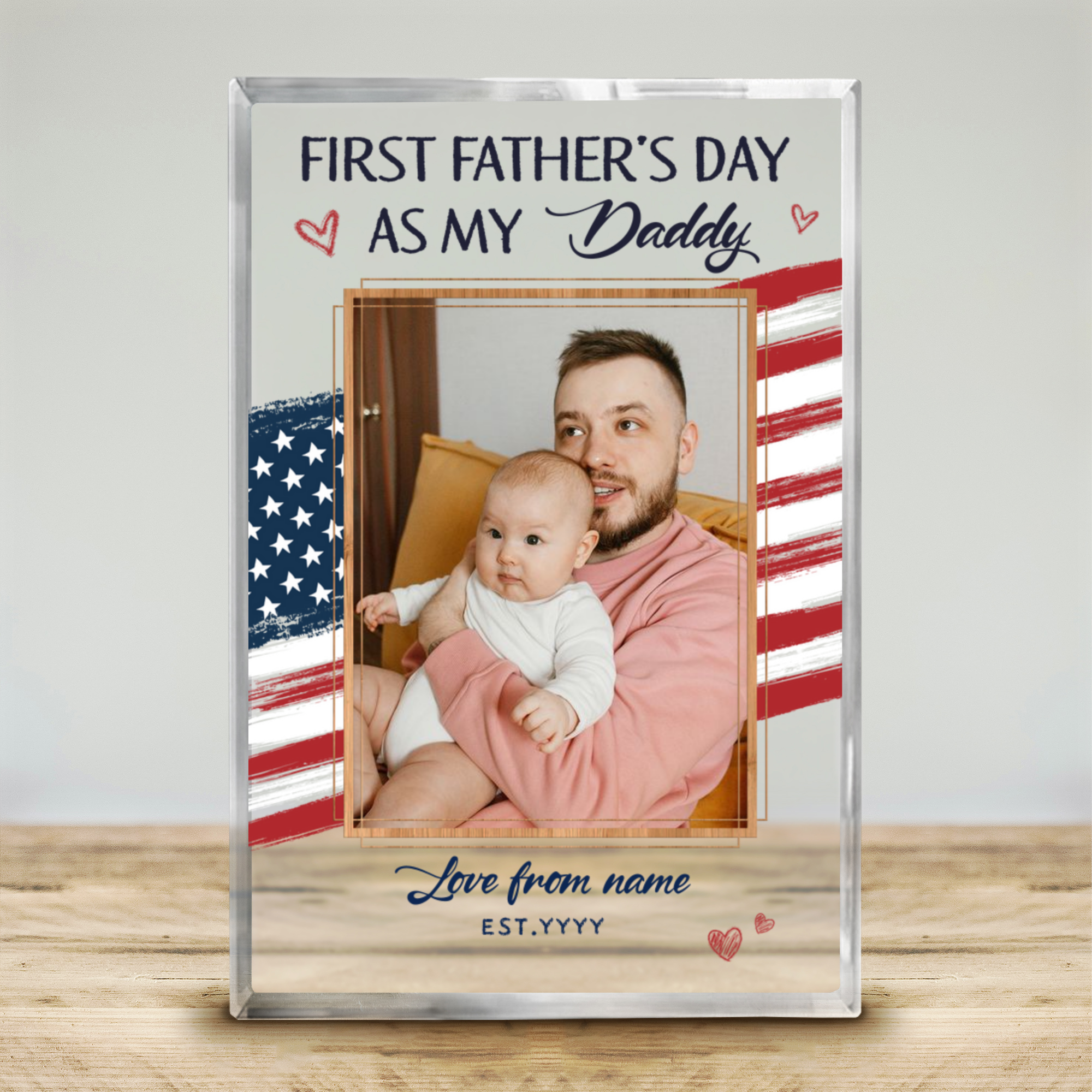Personalized First Fathers Day Plaque, New Dad Gift From Wife Or Baby ...