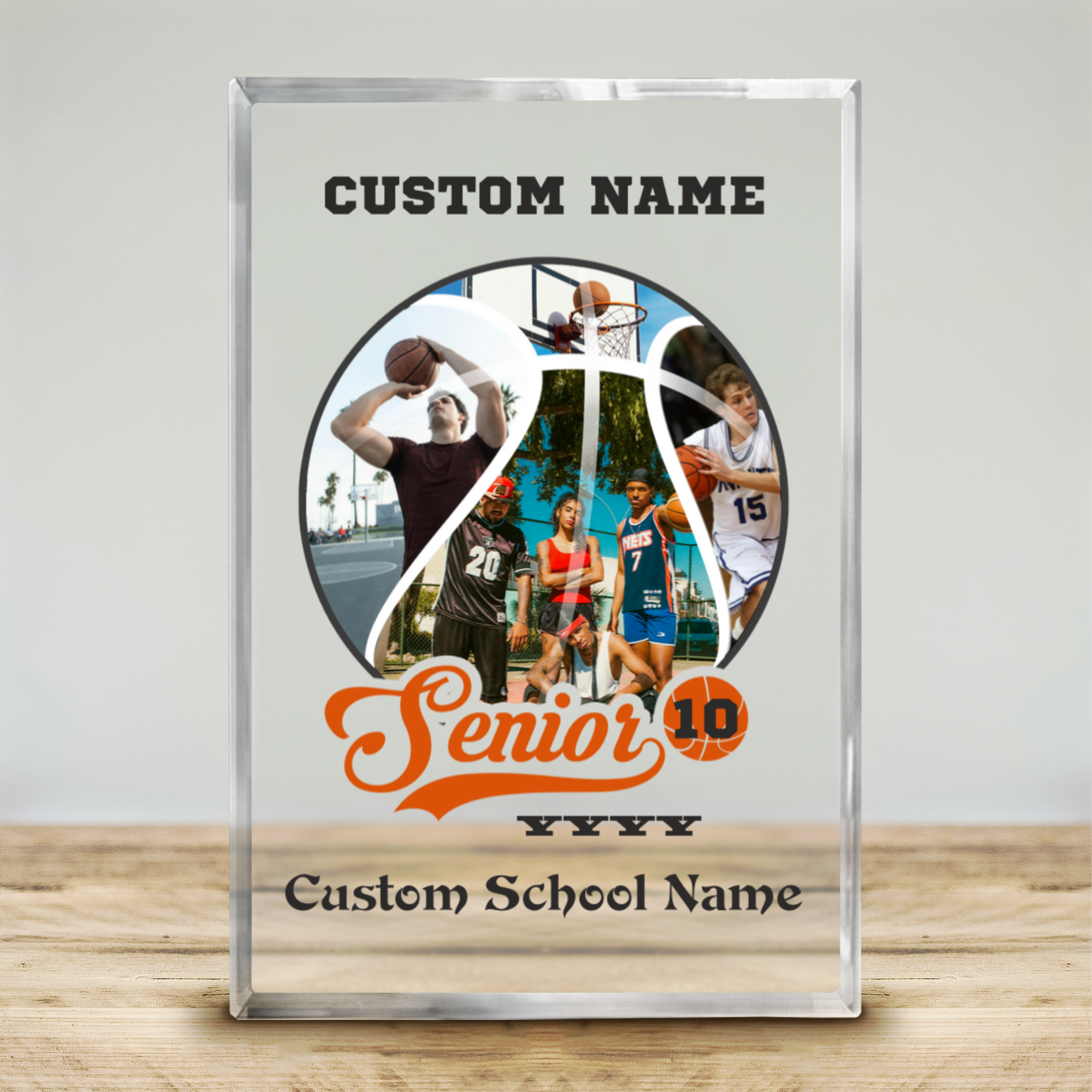 Basketball Picture Acrylic Block, Basketball Senior Night Plaque ...