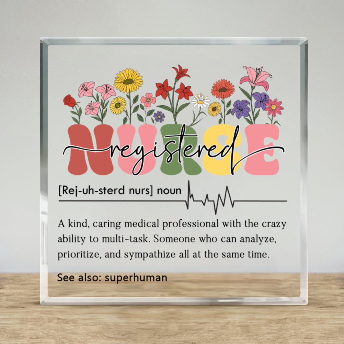 Registered Nurse Acrylic Plaque, Nurse Definition Gift, Appreciation ...