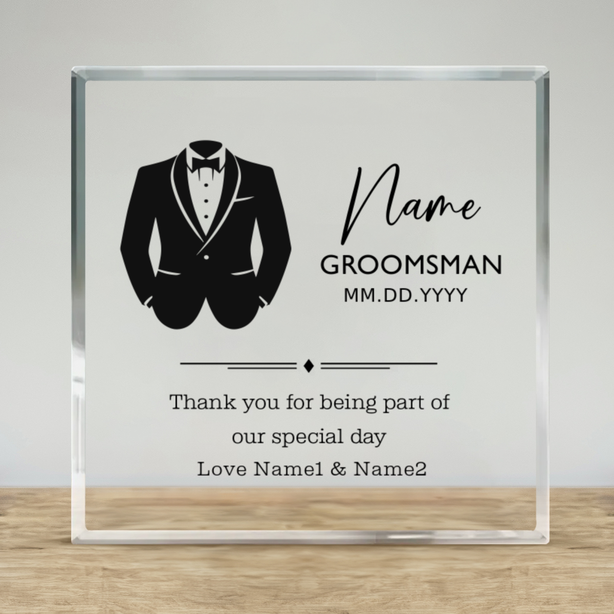 Personalized Groomsman Gift, Thank You Wedding Gift, Gift For Page Boy ...