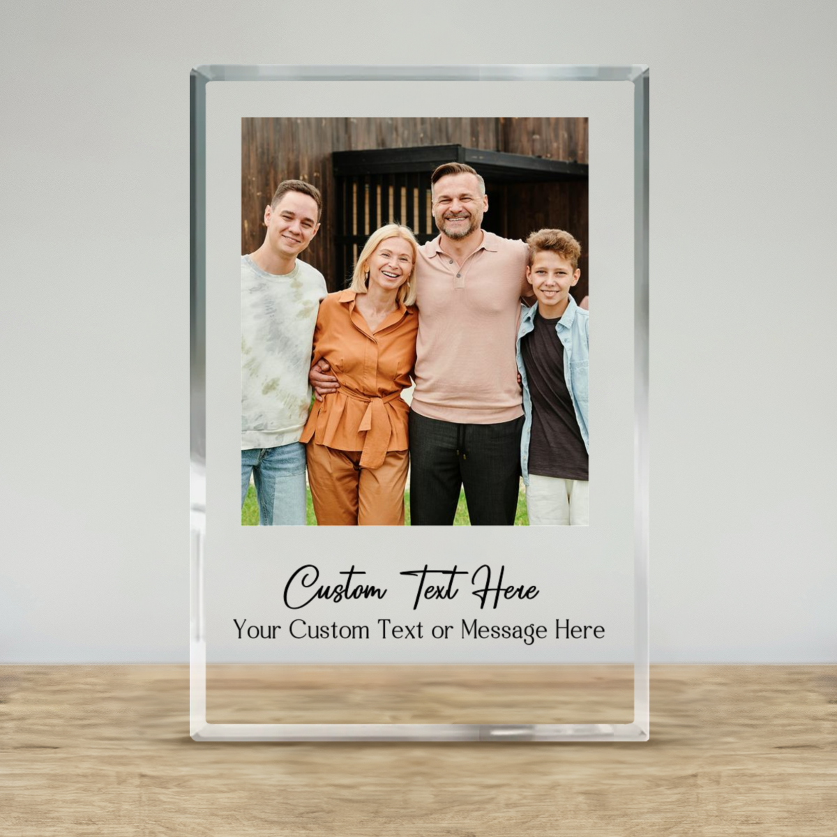 Custom Glass Plaque With Picture, Personalized Photo Plaques, Family ...