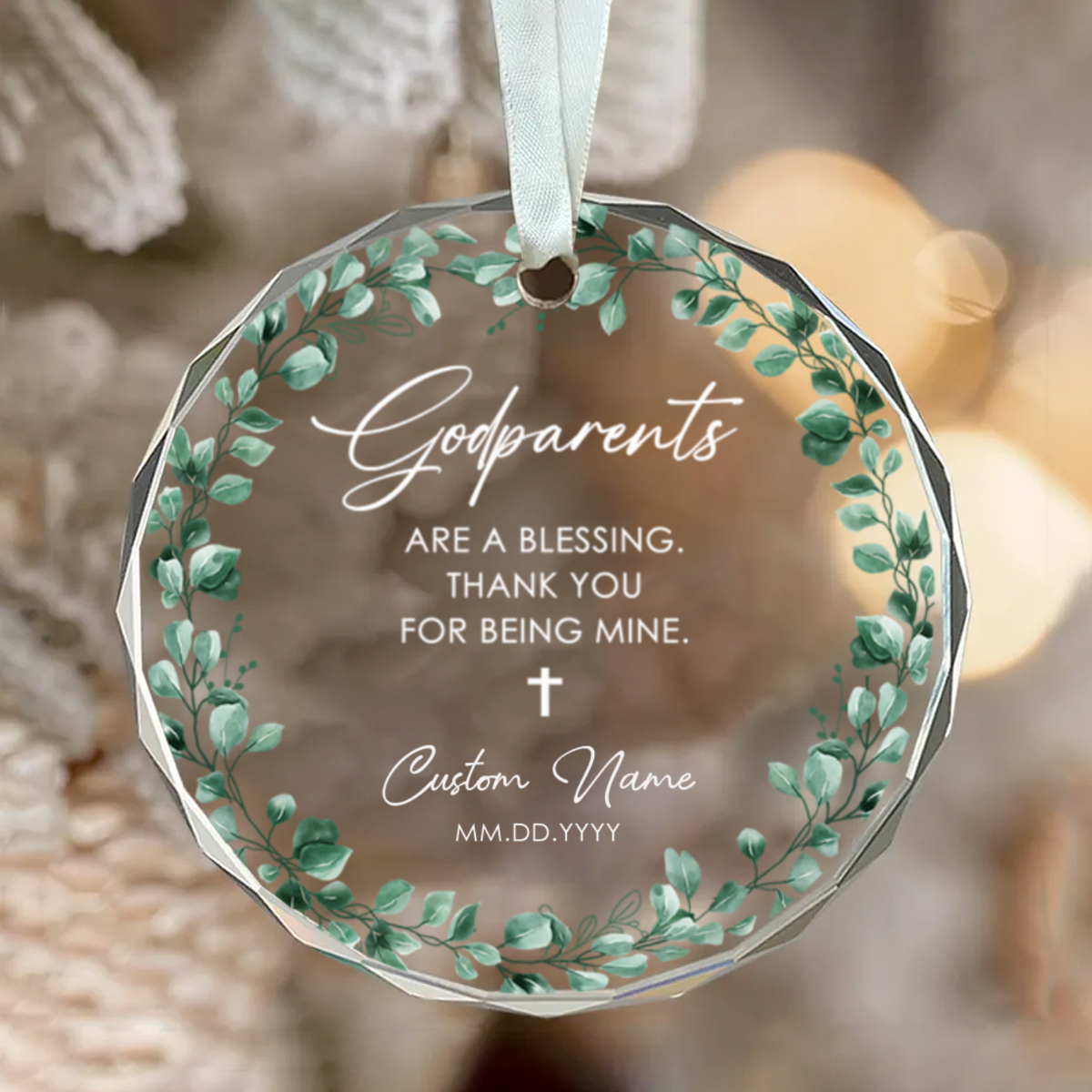 Personalized Godparents Ornament, New Godparents Gift From Godchild ...