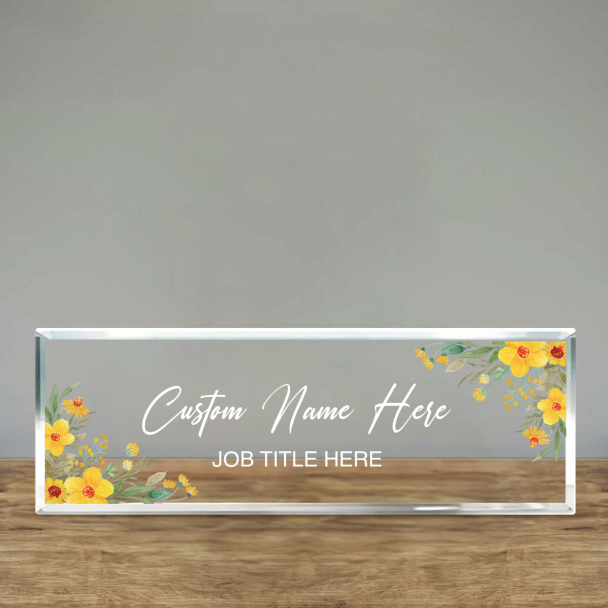 Personalized Name Desk Plate, Custom Desk Plaque, Acrylic Name Plate ...