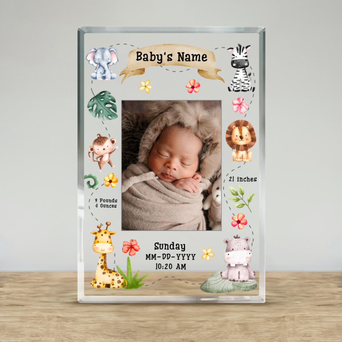 Personalized Baby Birth Announcement Plaque, Newborn Birth Stat ...