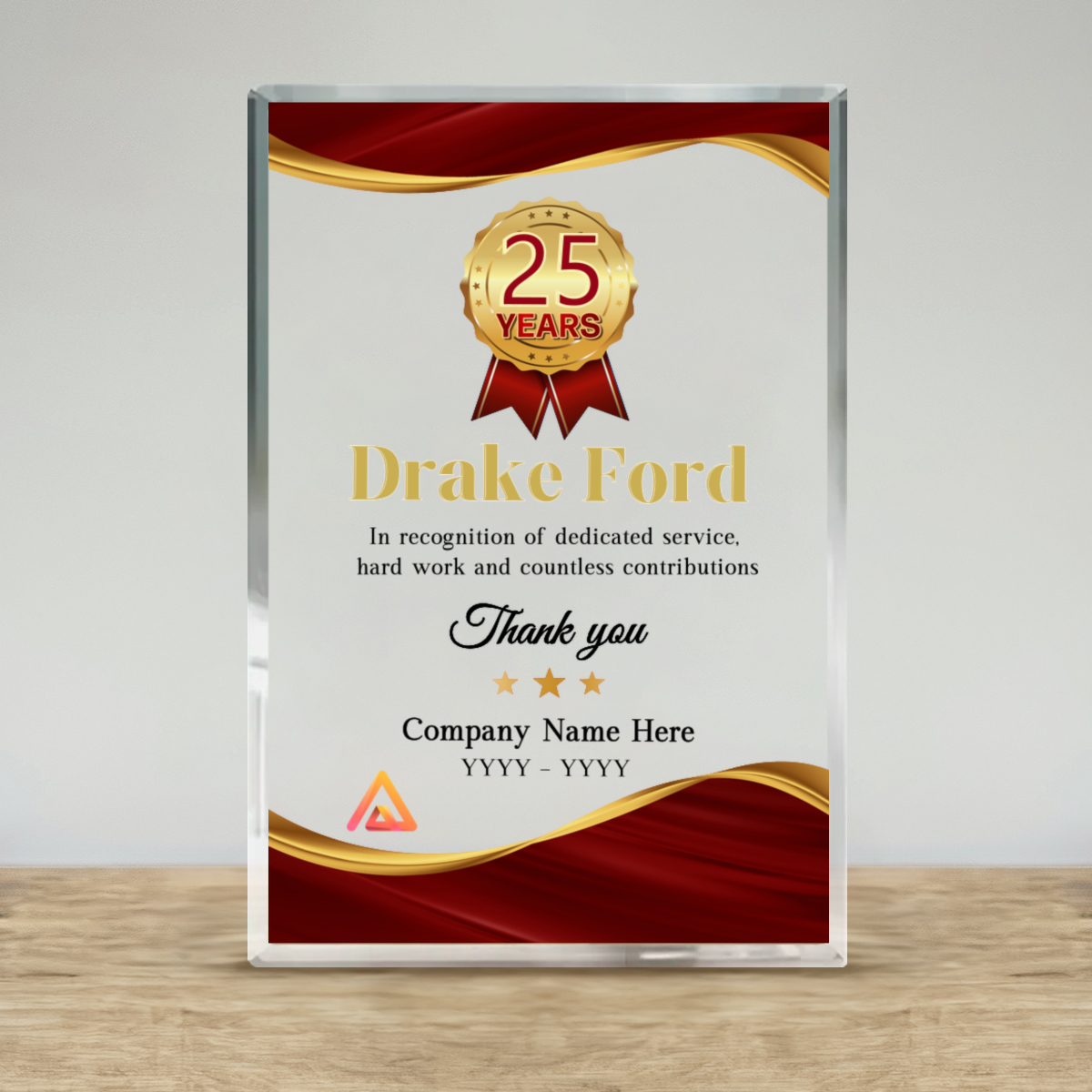 Personalized Employee Award Plaques, Custom Years Of Service Award ...