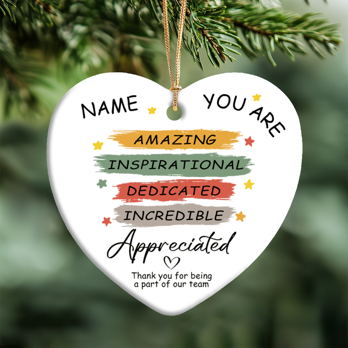 Personalized Employee Appreciation Ornament, Thank You Gift For ...