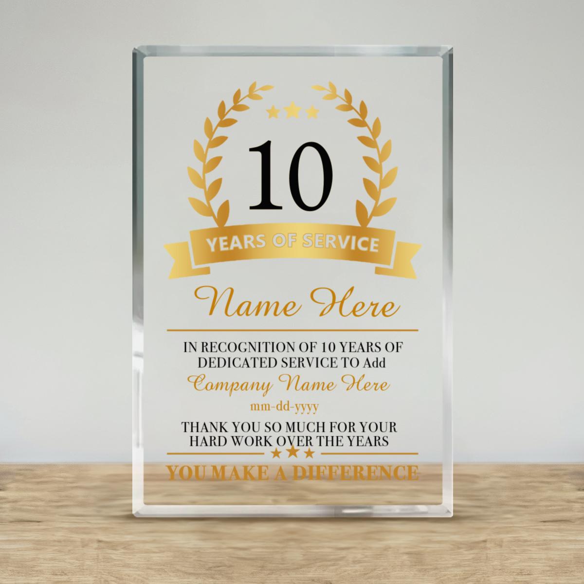 Personalized Employee Award Plaque, Employee Recognition Plaque, Work ...