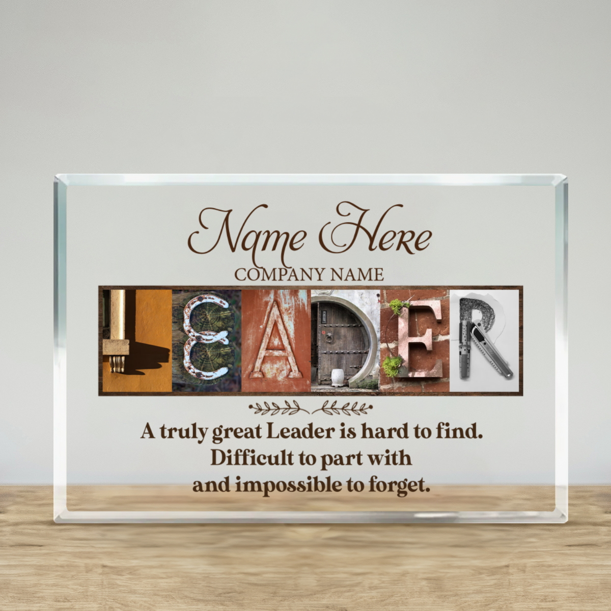 Personalized Leader Plaque, Leader Acrylic Sign, Gifts For Leadership ...