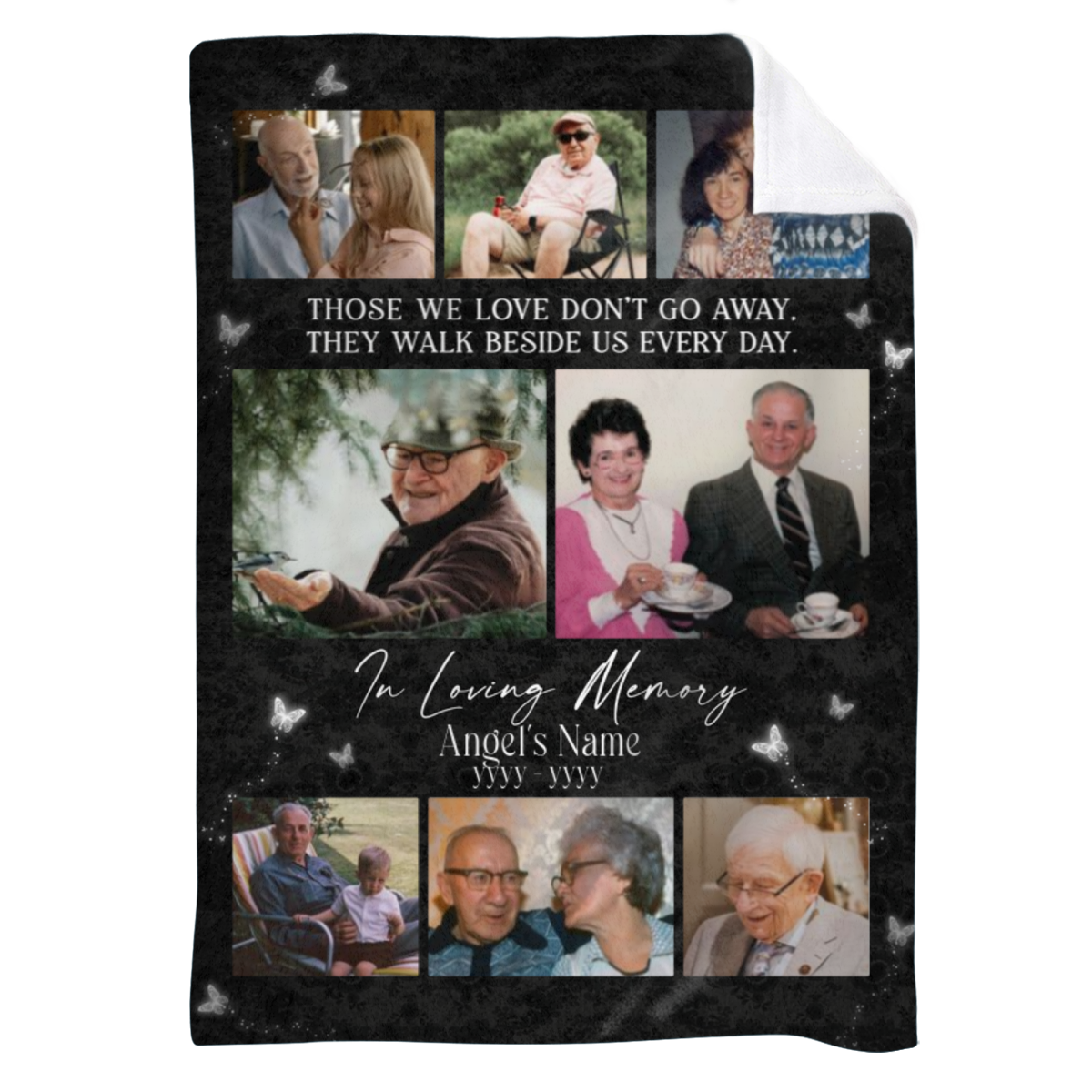 Memorial Photo Collage Blanket - Personalized Sympathy Gift For Loss Of ...