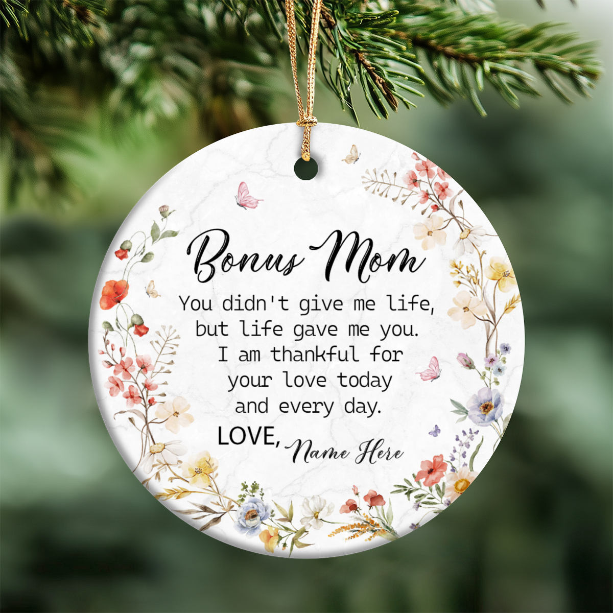 Personalized Bonus Mom Ornament – Stepmom Christmas Gift From Daughter ...