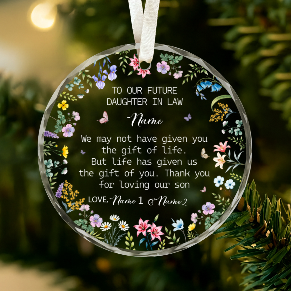 Personalized Future Daughter In Law Ornament – Engagement Or Christmas ...