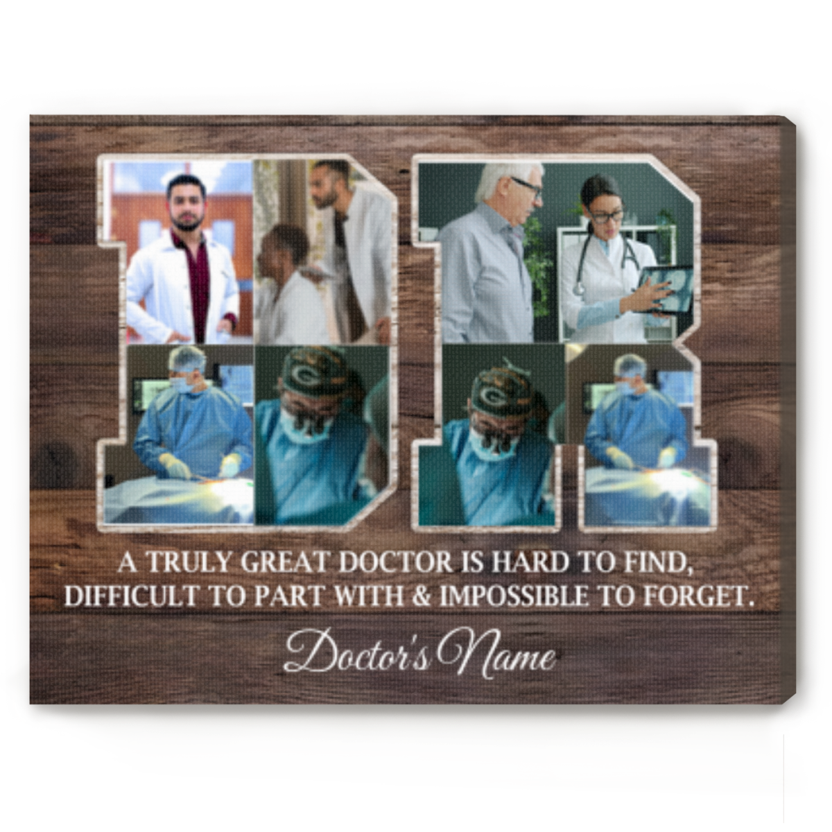 Doctor Photo Collage Canvas - Personalized Doctor Gift, Medical ...