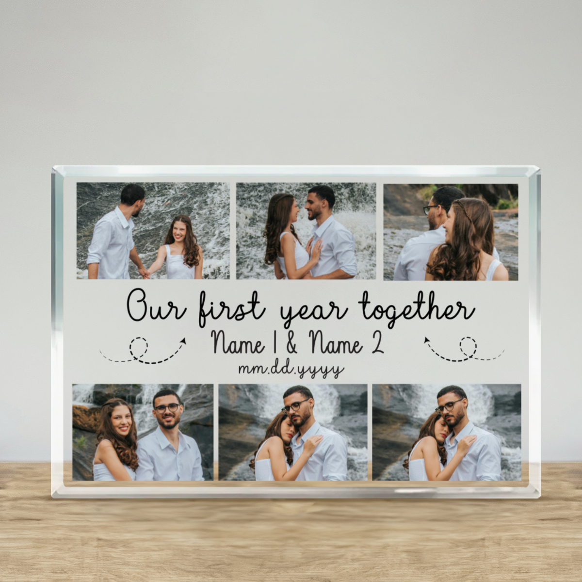 Personalized First Anniversary Photo Plaque – One Year Anniversary Gift ...