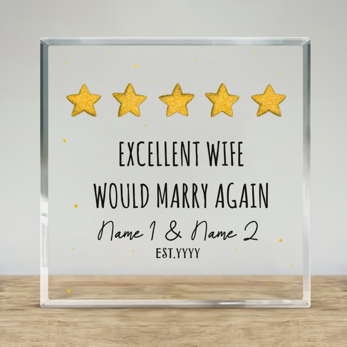 Personalized Wife Rating Acrylic Plaque - Funny Anniversary Gift For ...