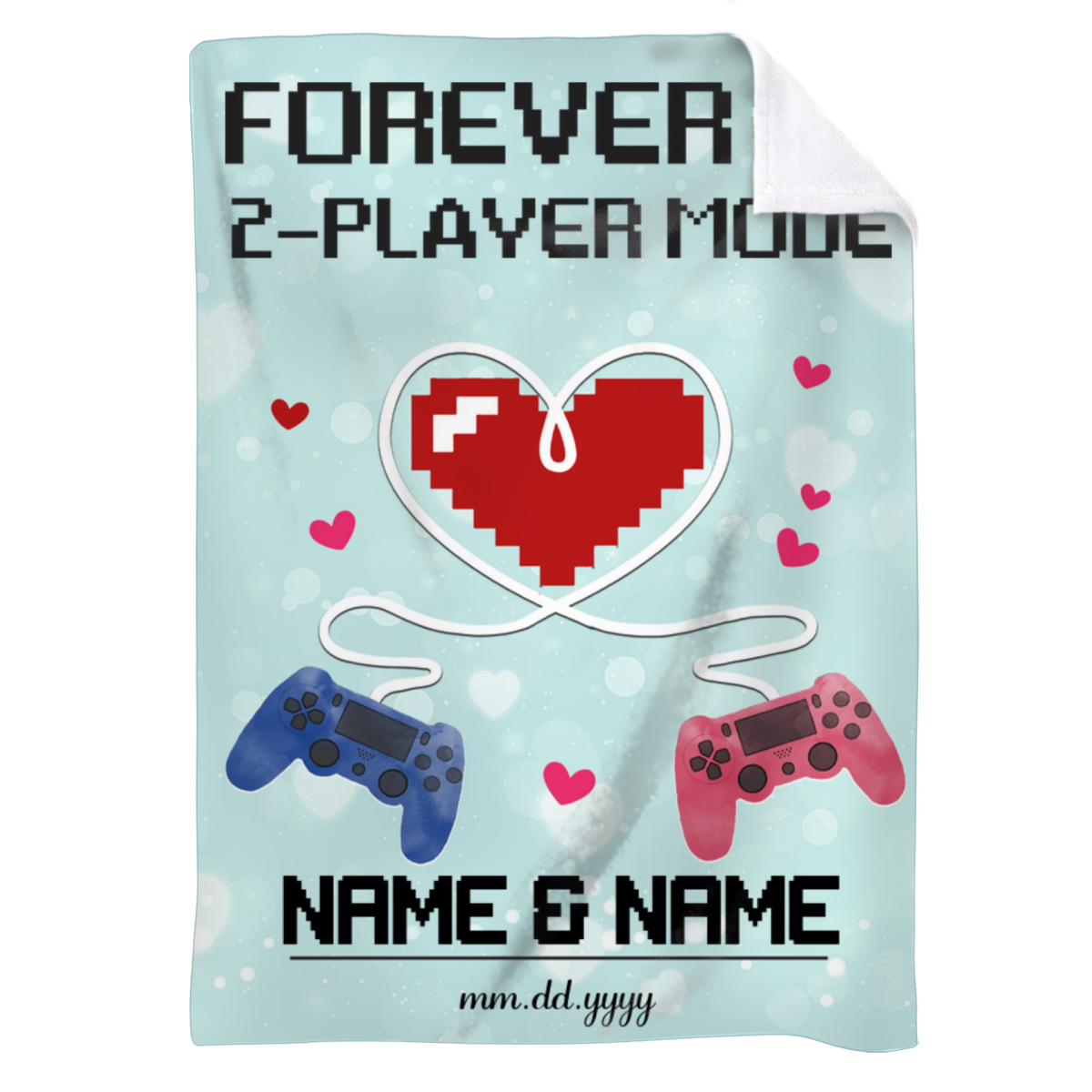 Personalized Gamer Couple Fleece Blanket, Gamer Wedding Gift, Couple ...