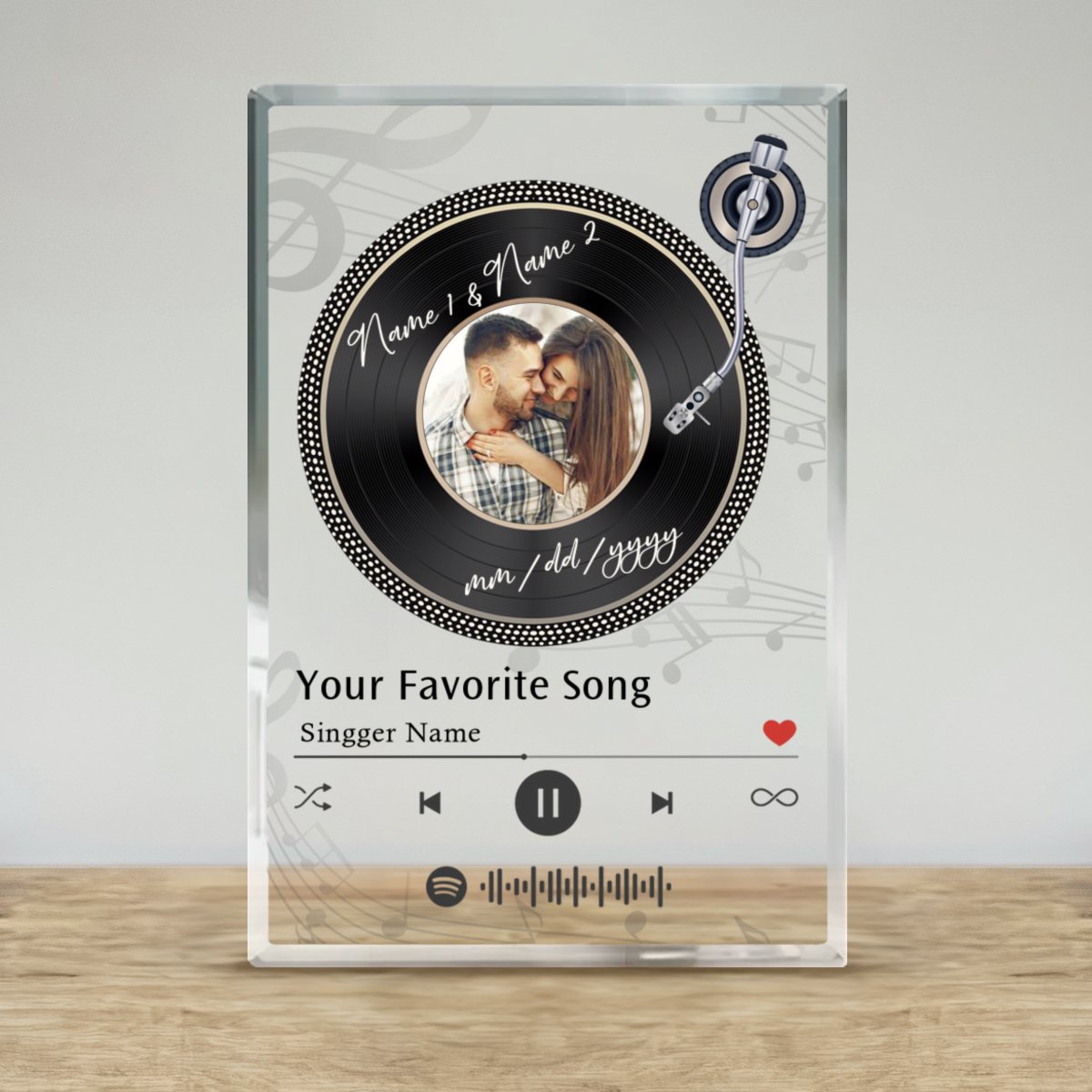 Personalized Song Code Acrylic Plaque - Valentines Day Gift, Custom ...