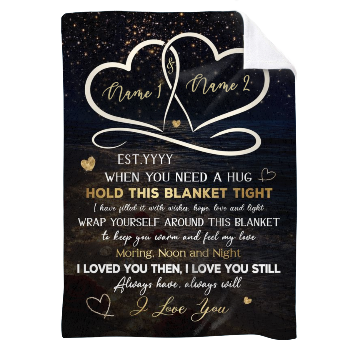 Personalized Couple Blanket – Romantic Love Message Blanket, Valentine ...