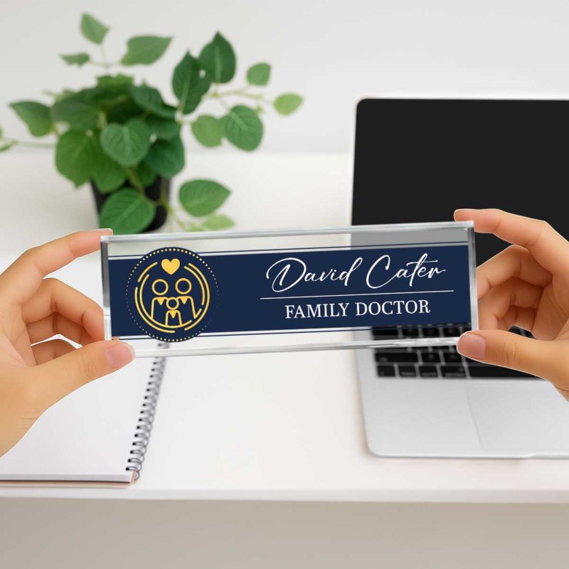 Personalized Family Doctor Desk Name Plate – Custom Acrylic Office Name ...